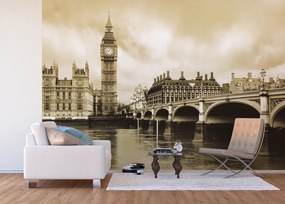 Fototapeta na zed' Nostalgický Výhled na Big Ben | 360 x 254 cm | DFTS0480