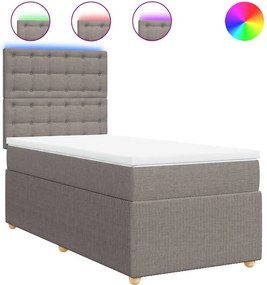 Box spring postel s matrací taupe 100 x 200 cm textil 3294285