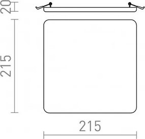 RED R13522 BELI SQ 21 zápustná mléčný akryl 230V LED 27W IP65 3000K - RED - DESIGN RENDL