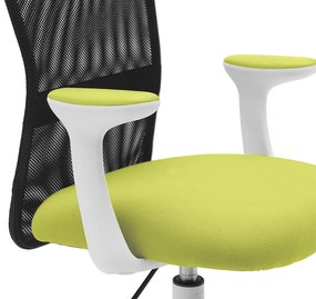 Dětská židle Neoseat MONKEY WHITE s podnoží — látka, bílá / zelená