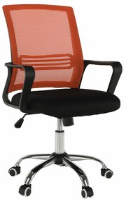Kancelářská židle, síťovina oranžová / látka černá, Tempo Kondela APOLO NEW