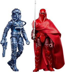 Star wars episode vi black series carbonized - emperor's royal guard & tie fighter pilot - figurky