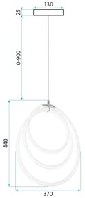 Toolight Designové LED osvětlení Circle G016-CP zlaté