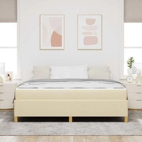 Rám postele Krémová 180 x 200 cm textil 3398960