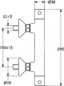Hansa Unita sprchový set s termostatem, ECO, chrom 48130121