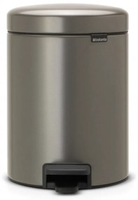 BRABANTIA Pedálový odpadkový koš newIcon - 5 L, platinová