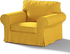 Potah na křeslo IKEA Ektorp barva žlutá látka pletený vzor