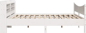 Rám postele s čelem bílý 180 x 200 cm masivní borovice 3307036