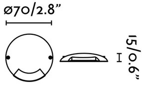 FARO 70546 - LED Venkovní zápustné svítidlo KEENAN-2 LED/0,5W/12V IP67