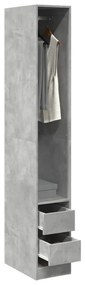 Šatní skříň betonově šedá 30 x 50 x 200 cm kompozitní dřevo 3307741