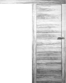 posuvné interiérové dveře na stěnu vasco doors TEO plné, model 1 Průchozí rozměr: 70 x 197 cm, Orientace dveří: Levé dveře, Dekor: Dub Aljaška