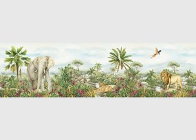Dětská samolepící bordura na zeď Jungle | 5 m x 9.7 cm | DWBD8135
