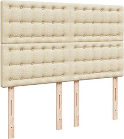 Box spring postel s matrací krémová 140x190 cm textil 3292070