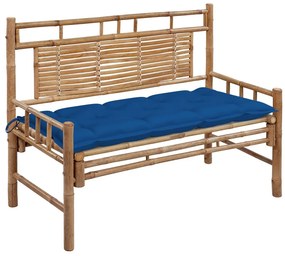 Zahradní lavice s poduškou 120 cm bambus 3063901