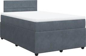 Box spring postel s matrací tmavě šedá 120 x 200 cm samet 3287711
