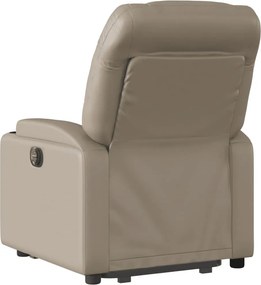 Elektrické zvedací polohovací křeslo cappuccino umělá kůže 3204678