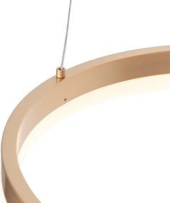 Designové závěsné svítidlo zlaté 40 cm vč. LED s 3-stupňovým stmíváním - Anello