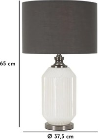 Stolní lampa Brighty 65 cm šedo-bílá