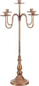 Kovový svícen 71 cm zlatý FUP558
