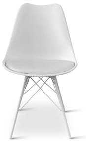 TEXIM Moderní jídelní židle Eco bílá 2 ks