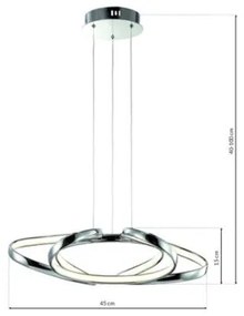 LED Lustr na lanku COPERNICUS 1xLED/46W/230V