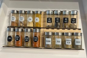 Sada 24ks hranatých kořenek s bambusovým víčkem(24 x 100 ml) - VILDE