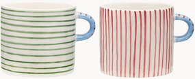 Sada ručně malovaných XL hrnků Stripe Affair, 2 díly