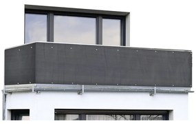 Černá plastová balkonová zástěna 500x85 cm – Maximex