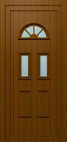 Solid Elements Vchodové dveře Maki, 90 P, 1000 × 2100 mm, plast, pravé, dub zlatý, prosklené