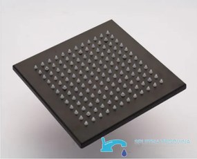 Podomítkový sprchový systém EYN PT79456 s LED osvětlením a dešťovou sprchou, matná černá a zlatá