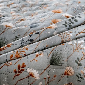 Přehoz na postel BOTANIC FIELD, šedý Rozměr: 220 x 240 cm