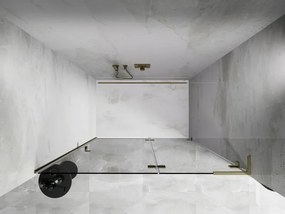 Mexen, Mexen Lunar L pravé otočné sprchové dveře 140 cm, transparentní, zlaté - 834L-140-000-50-00-P
