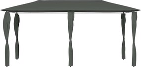 Altán s krytými sloupky 2,98 x 5,3 x 2,59m antracitový 160 g/m² 313619