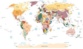 Korková  nástěnná dekorační tabule Mapa světa