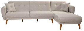 Atelier del Sofa Rohová sedací souprava Aria Corner - Cream, Krémová