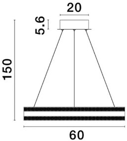 LED lustr Agos 60