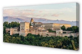 Obrazy na plátně Španělsko Castle horský les 100x50 cm