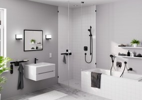 Hansgrohe Logis, páková umyvadlová baterie 110 Fine bez odtokové soupravy, černá matná, HAN-71253670
