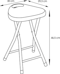 Aqualine, Koupelnová židle 30x46,5x29,3 cm, bílá, CO75