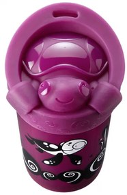 Tommee Tippee Hrnek stabilní Super Cup s víčkem 300 ml, 18 m+ Fialový