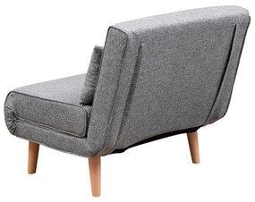 Designové rozkládací křeslo Felicitas světle šedé
