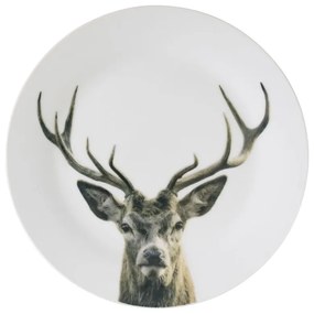 Porcelánový jídelní talíř s jelenem Red Deer - Ø27*2cm