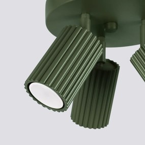 Sollux Lighting Stropní svítidlo KARBON 3P olivově zelené