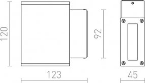 RED R10355 Venkovní svítidlo DIXIE 2x3W vč. driveru černá 230V/700mA - RED - DESIGN RENDL