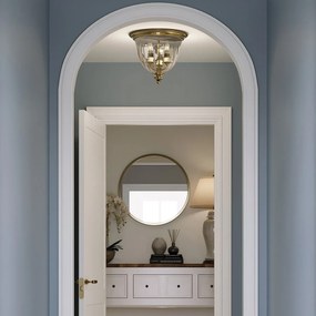Luxusní stropní svítidlo Elstead Cambridge mosaz 3xE14 37 cm