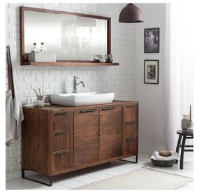 Massive home | Široká koupelnová komoda Wild 138cm - tmavý akát VÝPRODEJ
