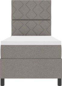 Postel s boxspringem s čelo Taupe 80 x 200 cm textil 3339424
