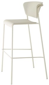 SCAB - Barová židle LISA TECHNOPOLYMER vysoká - bílá