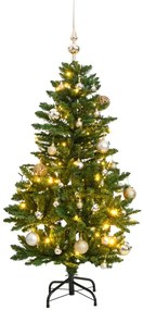 Umělý sklápěcí vánoční stromek se 150 LED a koulemi 120 cm - Default Title