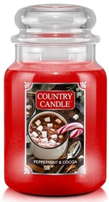 Country Candle Vonná Svíčka Peppermint & Cocoa (sójový vosk), 652 g